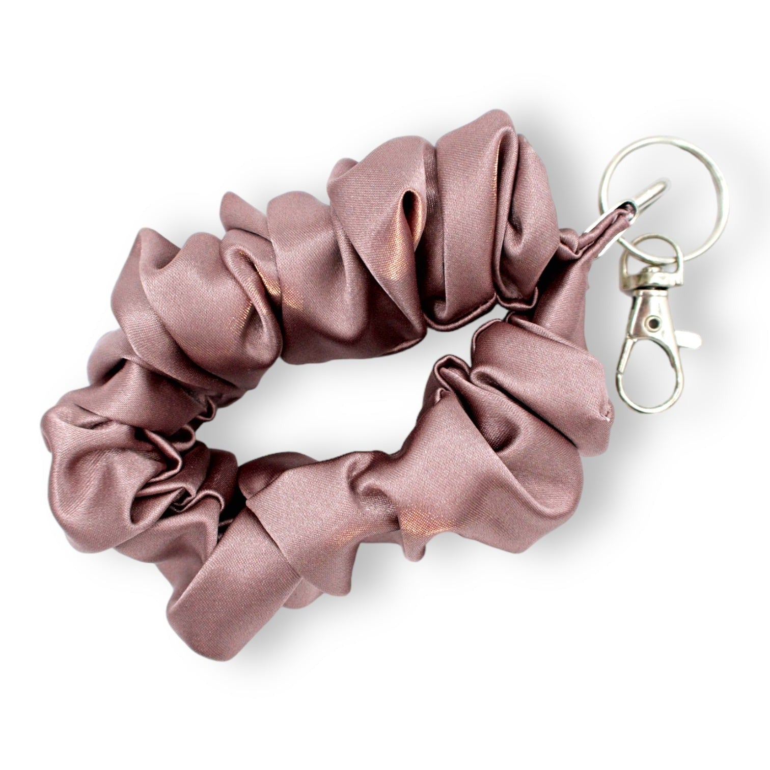Mauve Satin Scrunchie Wristlet Keychain – Madebytaylahrose